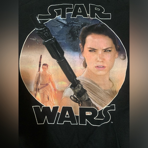 Hanes | Tops | Star Wars Nwot Ray Skywalker 2x Black Shirt | Poshmark